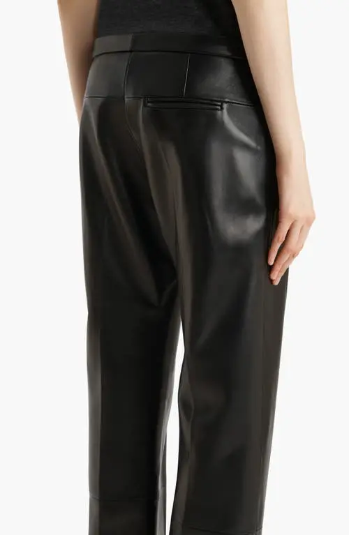 Khaite Miles Plongé Leather Straight Leg Pants