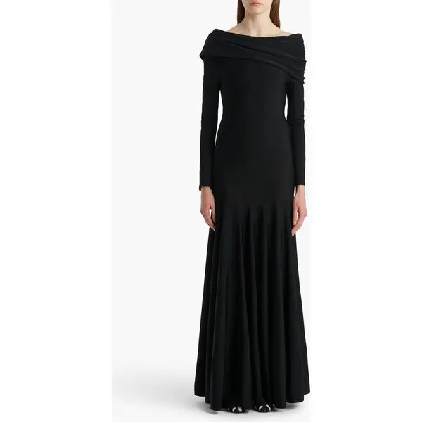 Khaite Genesis Off-the-shoulder Gown - Black
