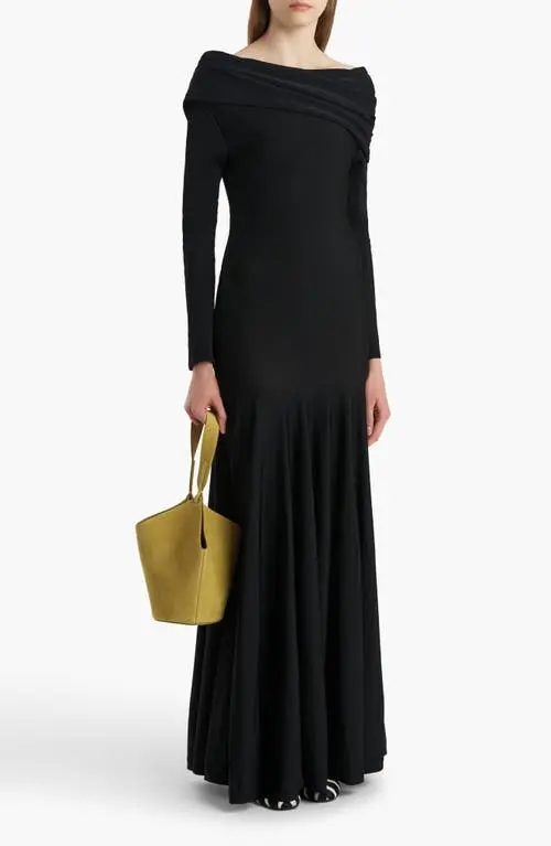 Khaite Genesis Off-the-shoulder Gown - Black