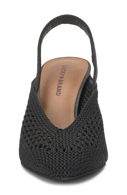 Lucky Brand Melony Slingback Pump - Black Knit