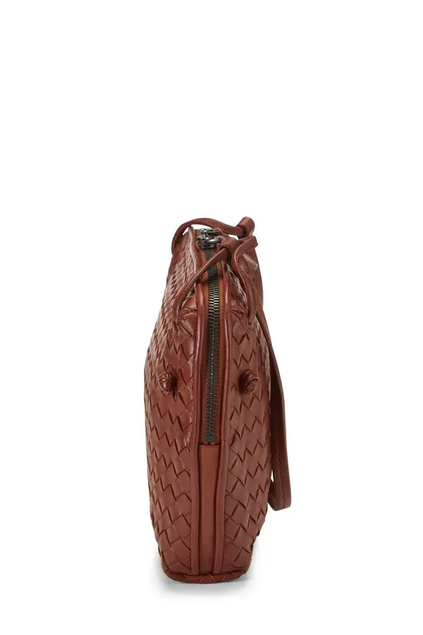 Bottega Veneta Intrecciato Leather Nodini Crossbody - Brown