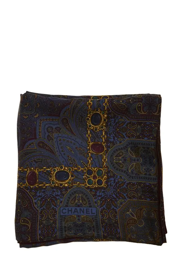 Chanel Silk Gripoix Scarf