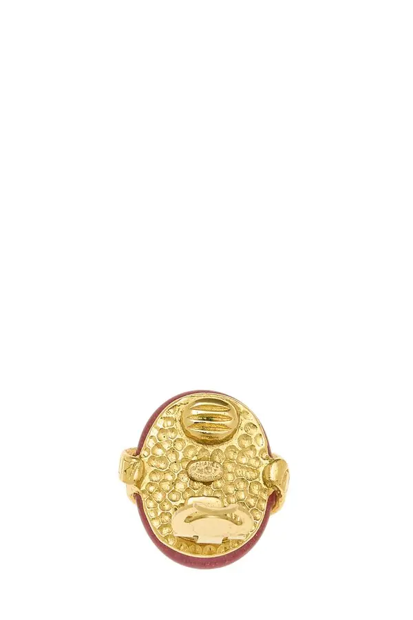 Chanel Gripoix Button Clip On Earrings
