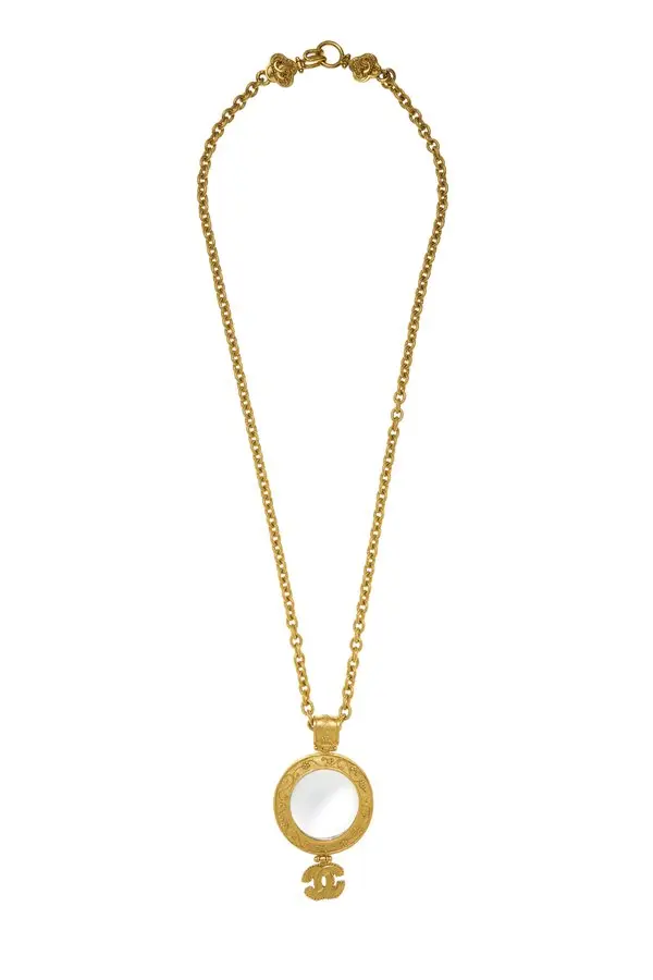 Chanel Grape Vine Monocle Necklace - Gold