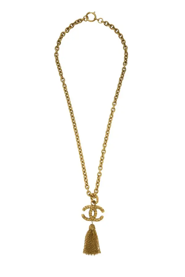 Chanel Florentine 'cc' Tassel Necklace - Gold
