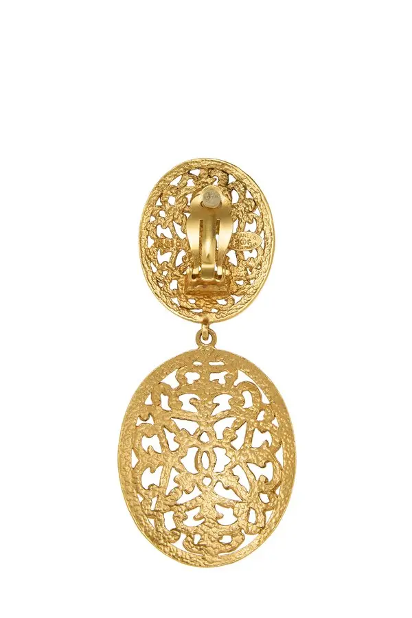 Chanel Filigree Drop Earrings