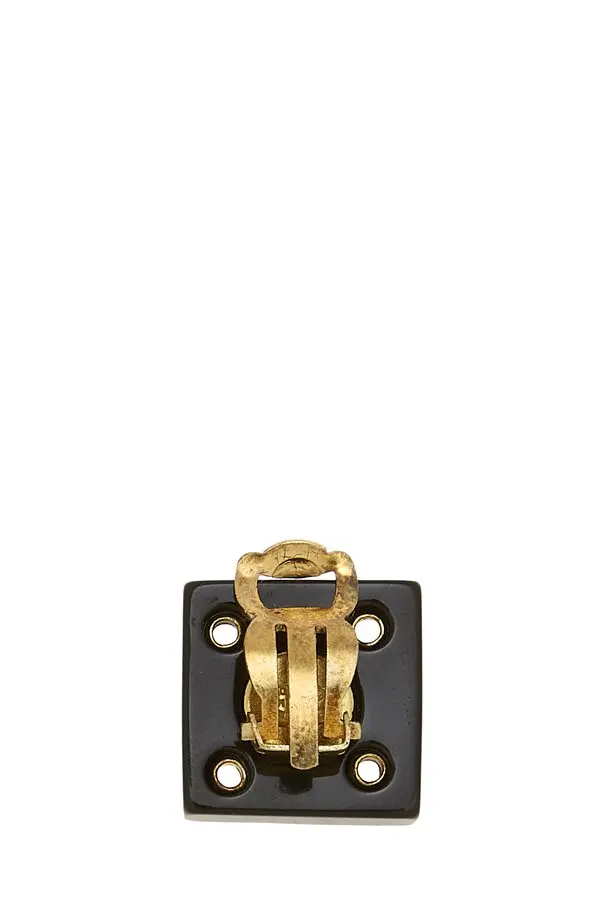 Chanel Cc Square Clip-on Earrings
