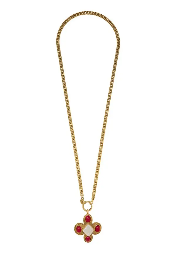 Chanel Gripoix Pendant Necklace - Multi