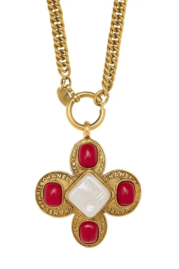Chanel Gripoix Pendant Necklace - Multi