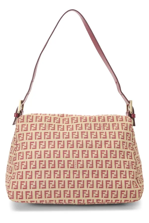 Fendi Zucchino Mama Shoulder Bag - Red