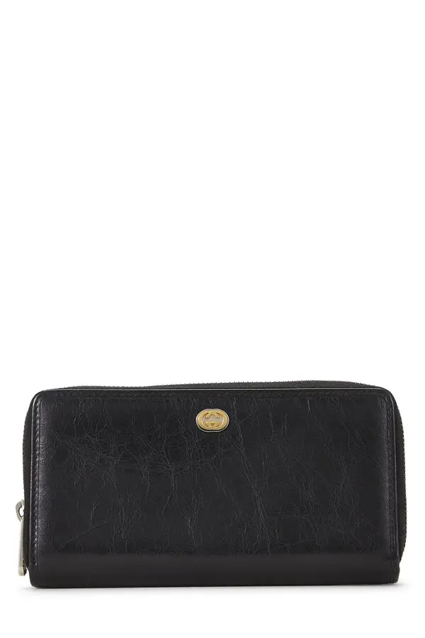 Gucci Calfskin Zip Around Wallet - Black