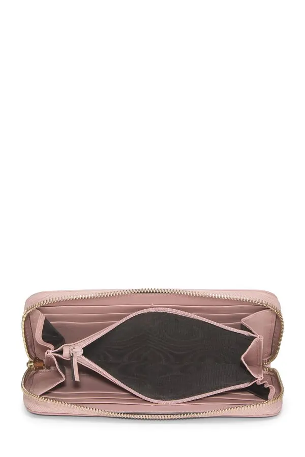 Gucci Microssima Zip Around Wallet - Pink
