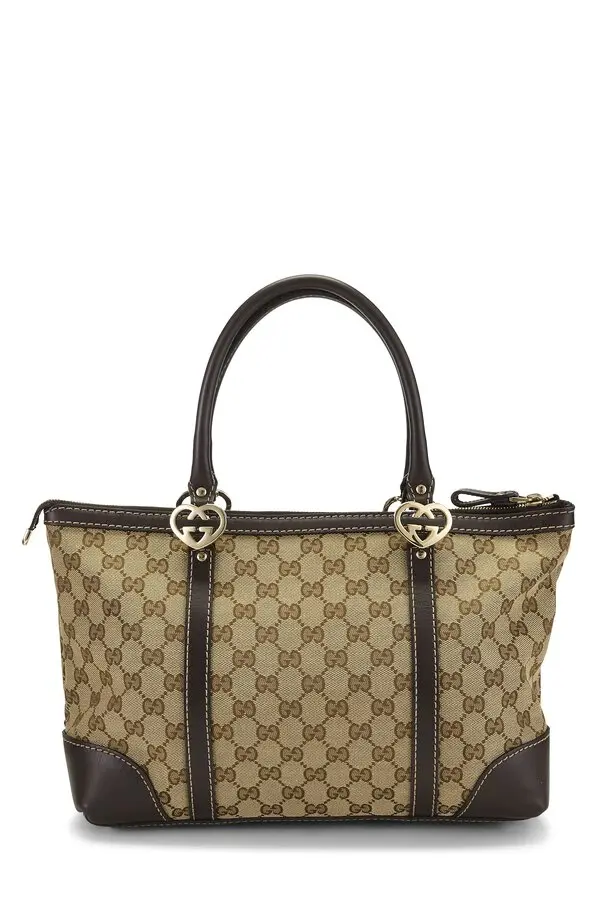 Gucci Original Gg Lovely Heart Tote - Brown