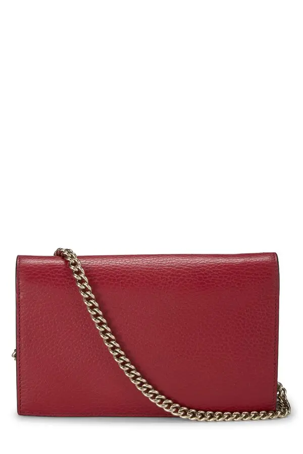 Gucci Interlocking Wallet On Chain - Red