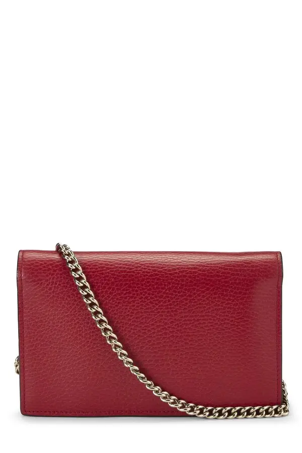 Gucci Interlocking Wallet On Chain - Red