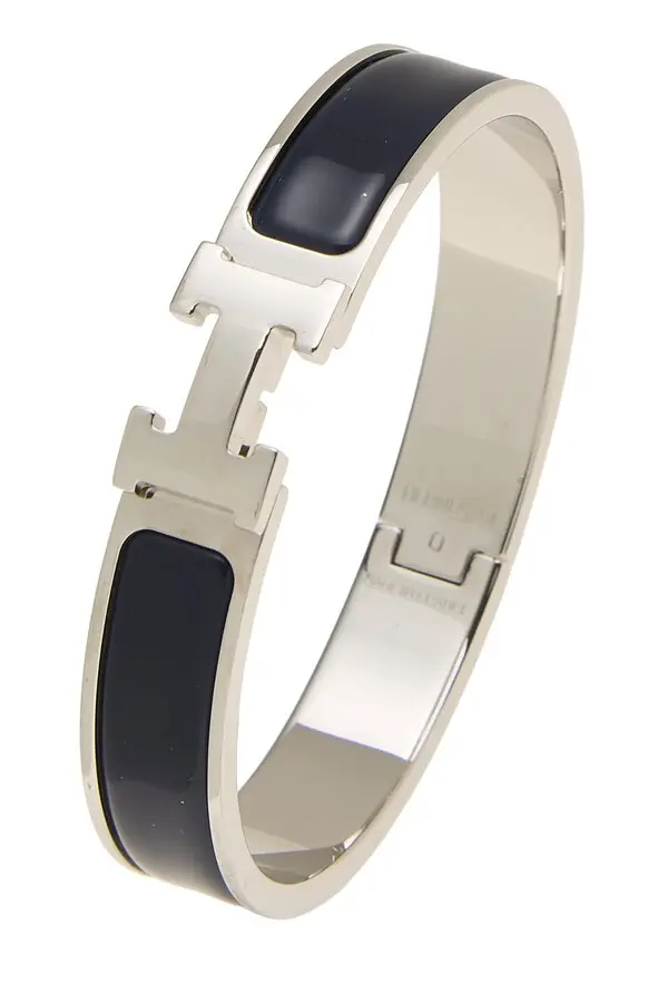 Hermès Clic Clac H Bracelet - Navy