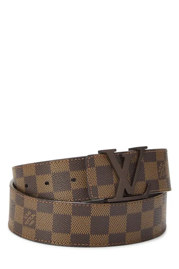 LOUIS VUITTON Damier Ebene Ceinture Initiales Belt - Brown