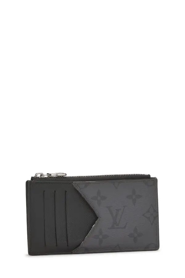 LOUIS VUITTON Monogram Eclipse Reverse Canvas Coin Card Holder