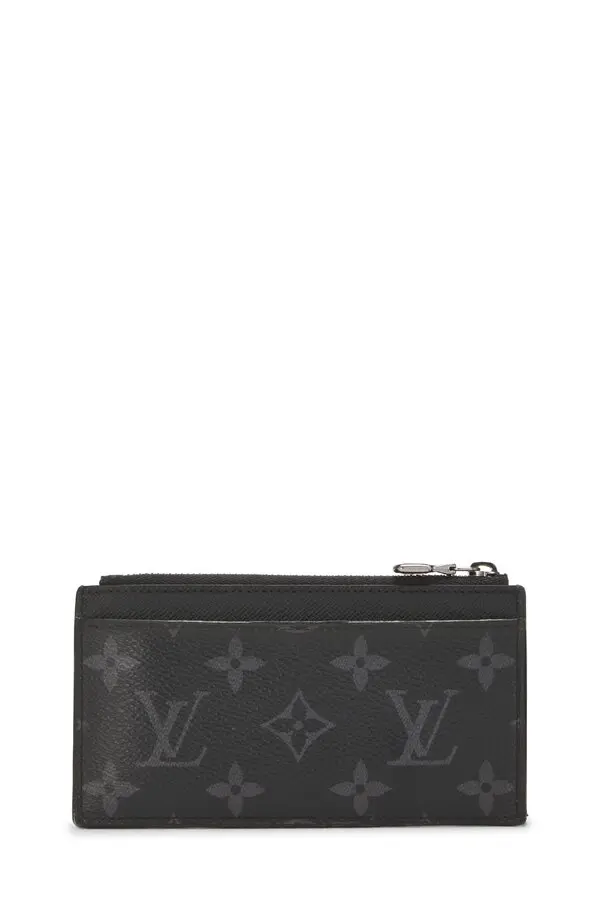 LOUIS VUITTON Monogram Eclipse Reverse Canvas Coin Card Holder