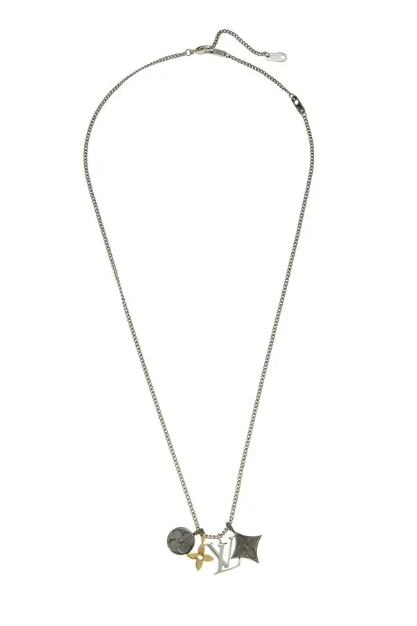 LOUIS VUITTON Monogram Instinct Necklace - Silver