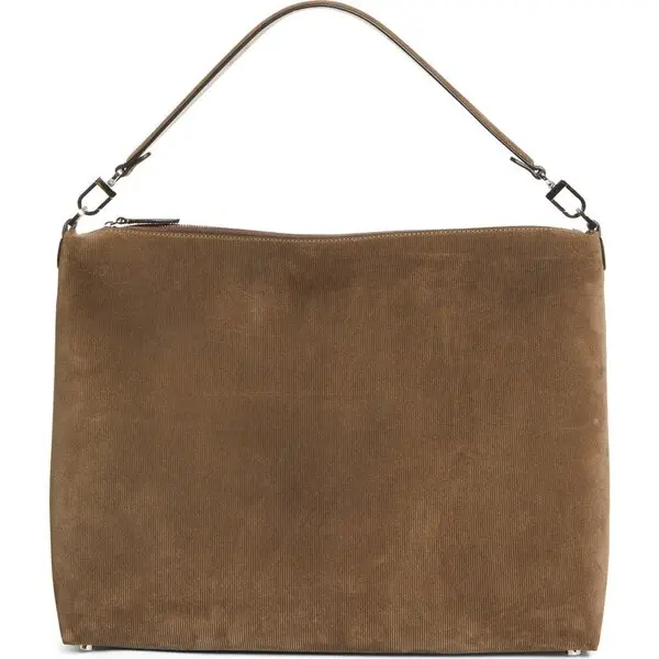 TOTEME Medium Bevel Corded Suede Hobo Bag