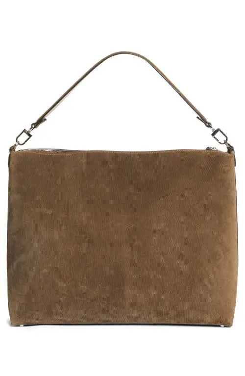 TOTEME Medium Bevel Corded Suede Hobo Bag