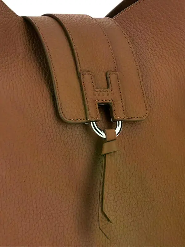 Hogan Logo-buckle Shoulder Bag - Brown