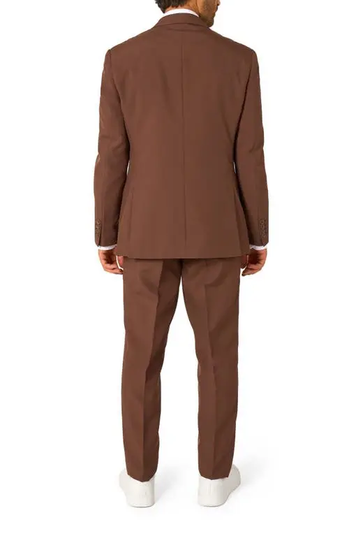 Opposuits Bold Slim Fit Two-piece Suit & Tie Set - Brown