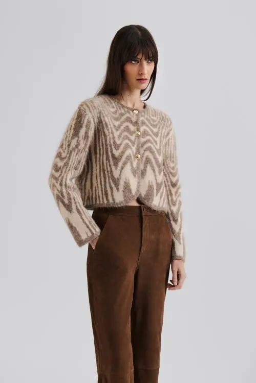 MALINA Aislinn Alpaca Blend Cardigan - Moire
