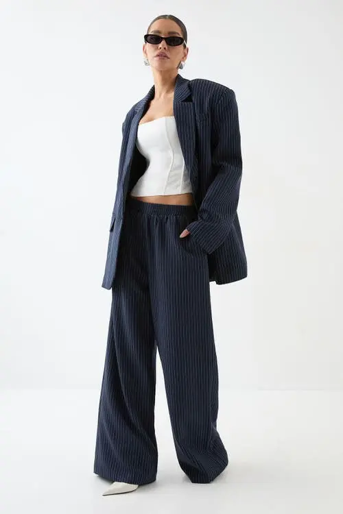 MISSPAP Pinstripe Oversized Blazer
