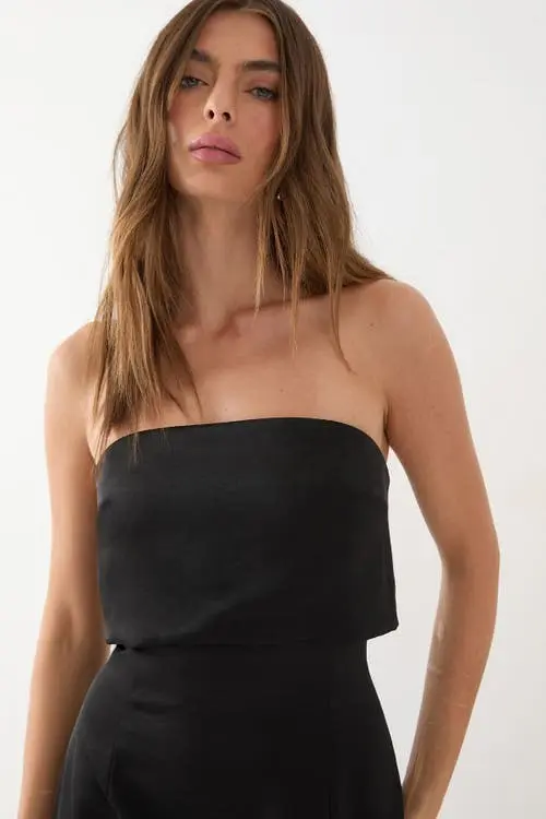 MISSPAP Bandeau Overlay Bridesmaid Dress