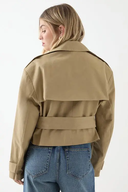 MISSPAP Tailored Cropped Trench Coat