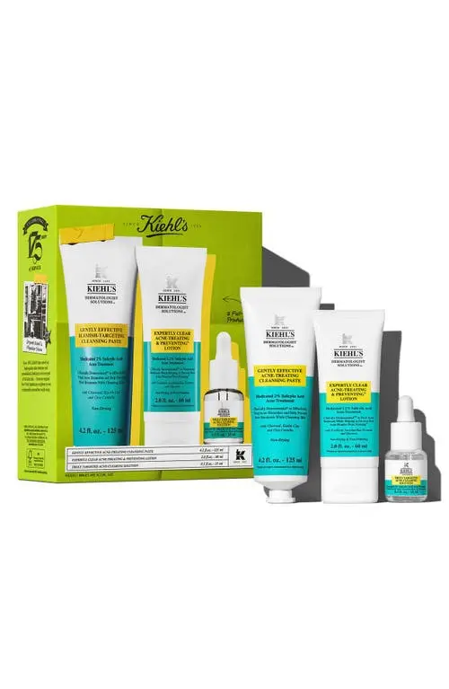 KIEHL'S SINCE 1851 Clear Intentions Skin Care Set For Acne $98 Value - No Color