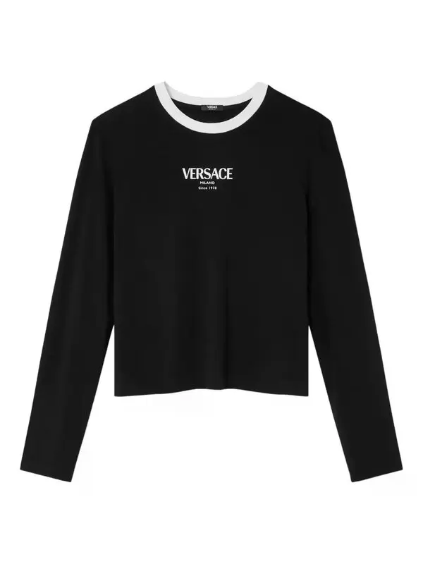 Versace Logo-detail Long-sleeve Top
