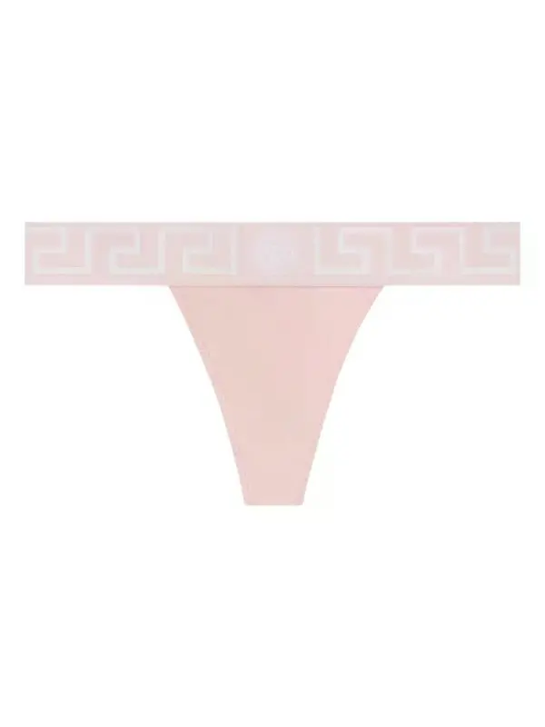 Versace Greca-border Thong - Pink