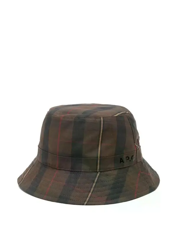 A.p.c. Plaid Pattern Bucket Hat