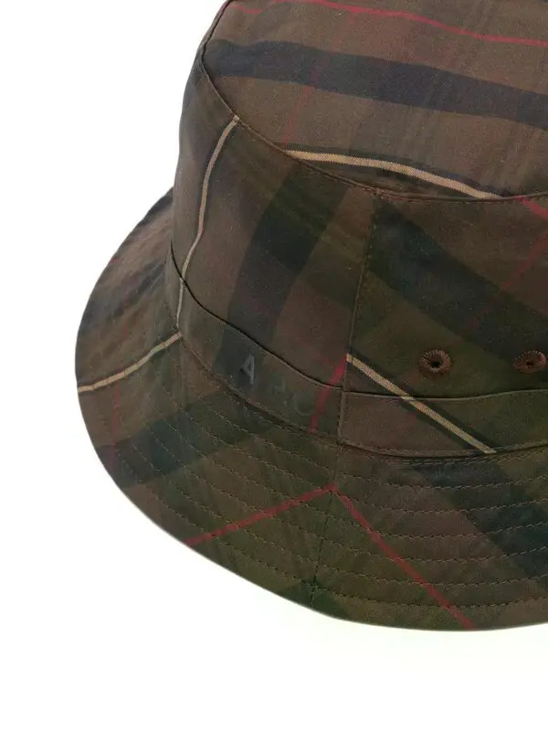 A.p.c. Plaid Pattern Bucket Hat