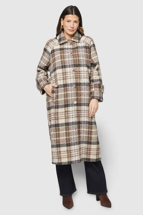 WALLIS Button-through Check Coat