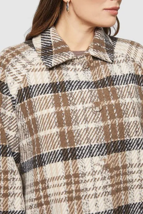 WALLIS Button-through Check Coat