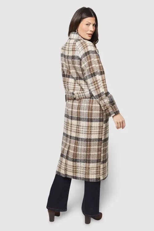 WALLIS Button Through Check Coat