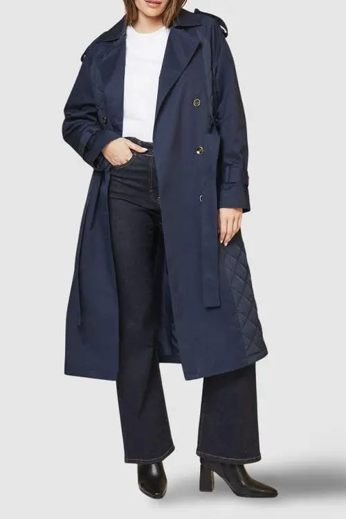 WALLIS Padded Belted Trench Coat