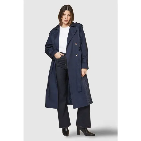 WALLIS Padded Belted Trench Coat