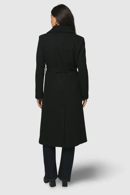 WALLIS Knitted Collar Button Through Wrap Coat