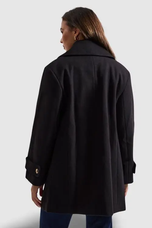 WALLIS Mid Length Double Breasted Coat
