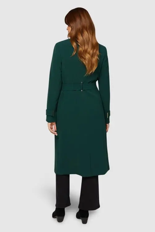 WALLIS Double Crepe Wrap Belted Coat