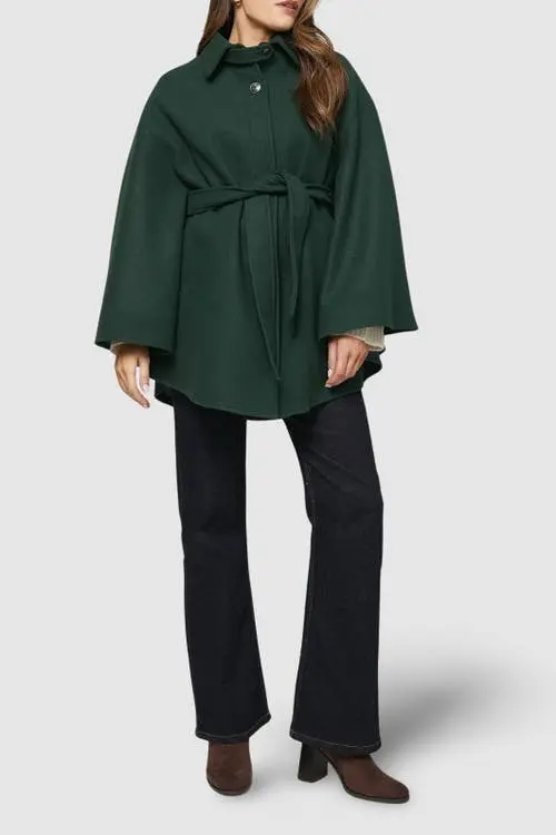 WALLIS Wool Mix Belted Cape