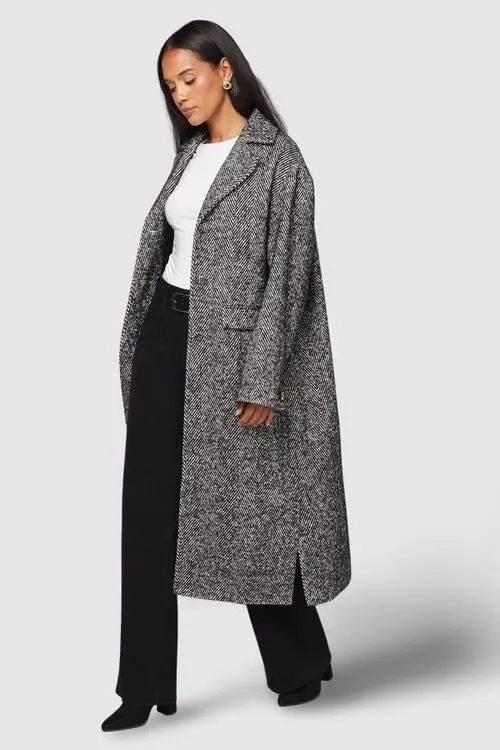 WALLIS Collared Cuff Detail Maxi Coat