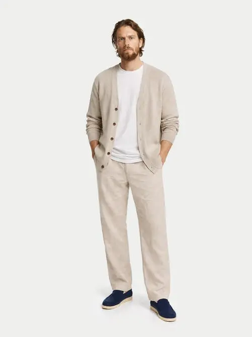 Gobi Cashmere Moc Toe Loafers - Navy