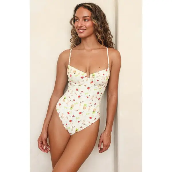 DIPPIN DAISY'S Saltwater Thigh High Cut One Piece - Pina Colada