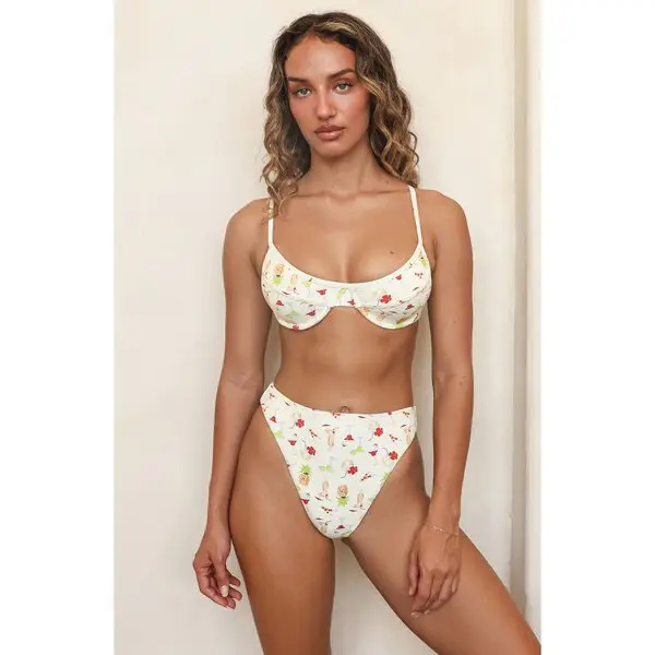 DIPPIN DAISY'S High Waisted Bikini Bottom - Pina Colada